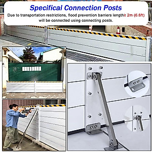 15ft 13ft 12ft 10ft 8feet 6.6ft 5foot 3.3ft Custom Water Barrier Shield, Front Door/Garage Doors/Warehouse Reusable Flood Emergency Temporary Dam, Night-visible Aluminum Baffle ( Color : H 60cm/2ft ,