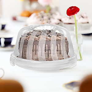 Lawei Cake Carrier with Handle, Round Cake Container Up to 9 Inch Cake, Cake Keeper Pie Carrier with Cover for Transport