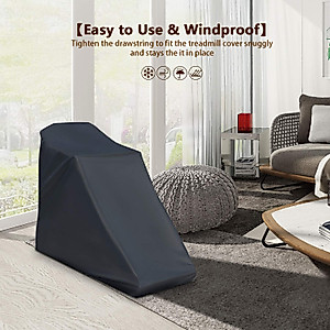 POMER Large Treadmill Cover, 78in Dustproof and Waterproof Non-Folding Running Machine Protective Cover for Home Running Equipment Use