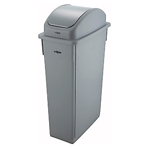 Winco PTC-23SG Slender Trash Can, 23-Gallon, Gray,Medium