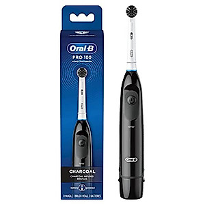 Oral-B Pro 100 Charcoal, Battery Powered Electric Toothbrush, Black