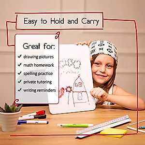 Mr. Pen- Dry Erase Lapboard, 11.75" x 8.9", Double Sided with 3 Dry Erase Markers, Mini Dry Erase Board, White Boards, Dry Erase Board for Kids, Small White Boards for Students, Dry Erase Boards
