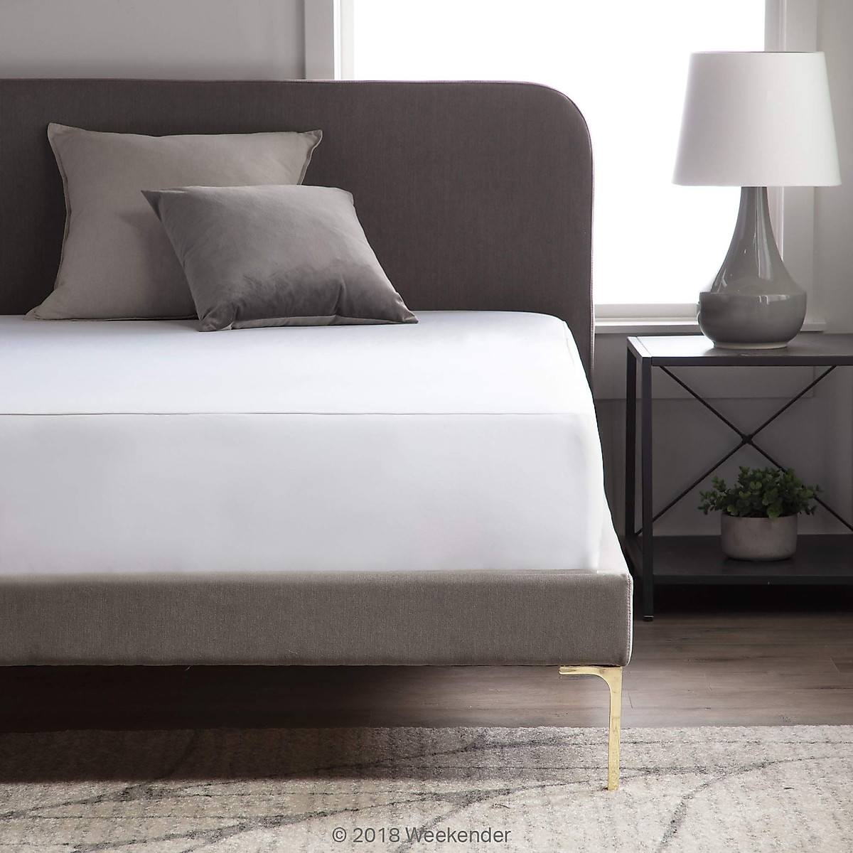 WEEKENDER Premium Commercial-Grade 5-Sided Mattress Protector-Waterproof-High Heat Dryer Proof-Reinforced Seams, Full XL, White