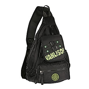 LARSWON Sling Bag with USB Charging Port, Sling Backpack USB, Shoulder Backpack, Large Crossbody Bag, Chest Bag Large Black