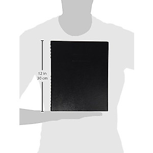 Blueline NotePro Notebook, Black, 11 x 8.5 inches, 300 Pages (A10300.BLK)