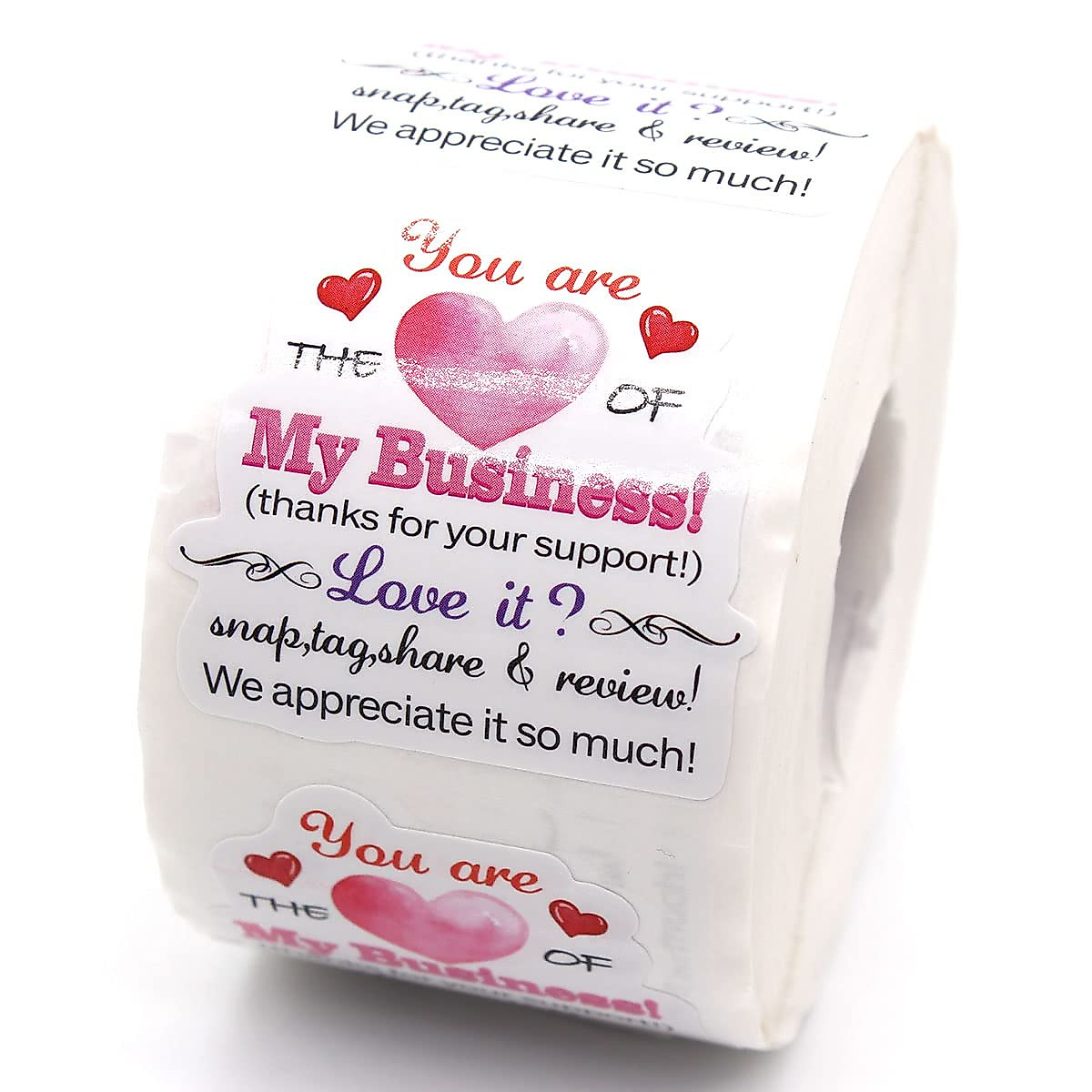 You are The Love of My Business Stickers,Thank You Stickers,Small Shop Stickers,Mail Envelopes Stickers Handmade Stickers for Small Business,Handmade Goods,Online Retailers,500 PCS