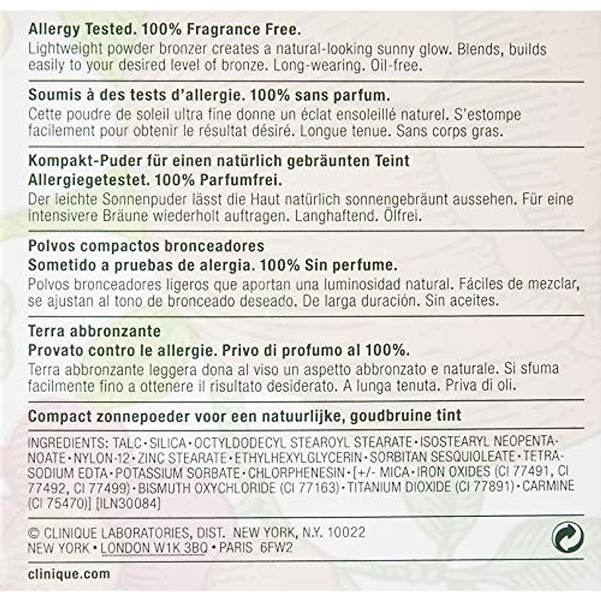 Clinique True Bronze Pressed Powder Bronzer, No. 03 Sunblushed, 0.33 Ounce,CLINIQUE-243753EU