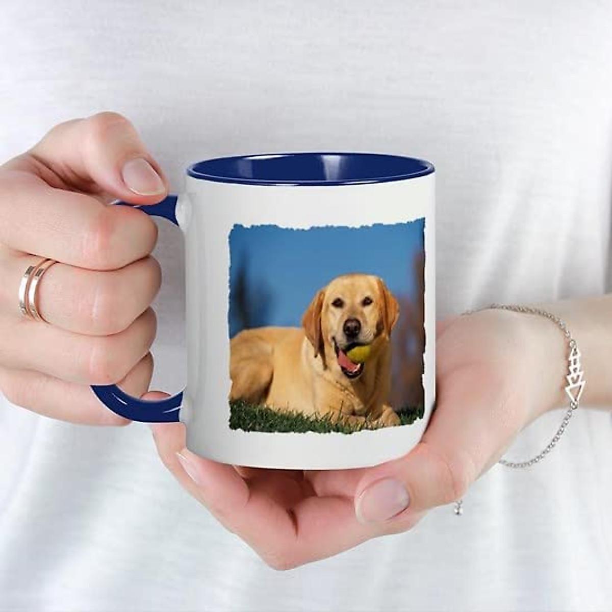 CafePress YELLOW LAB Mug Ceramic Coffee Mug, Tea Cup 11 oz