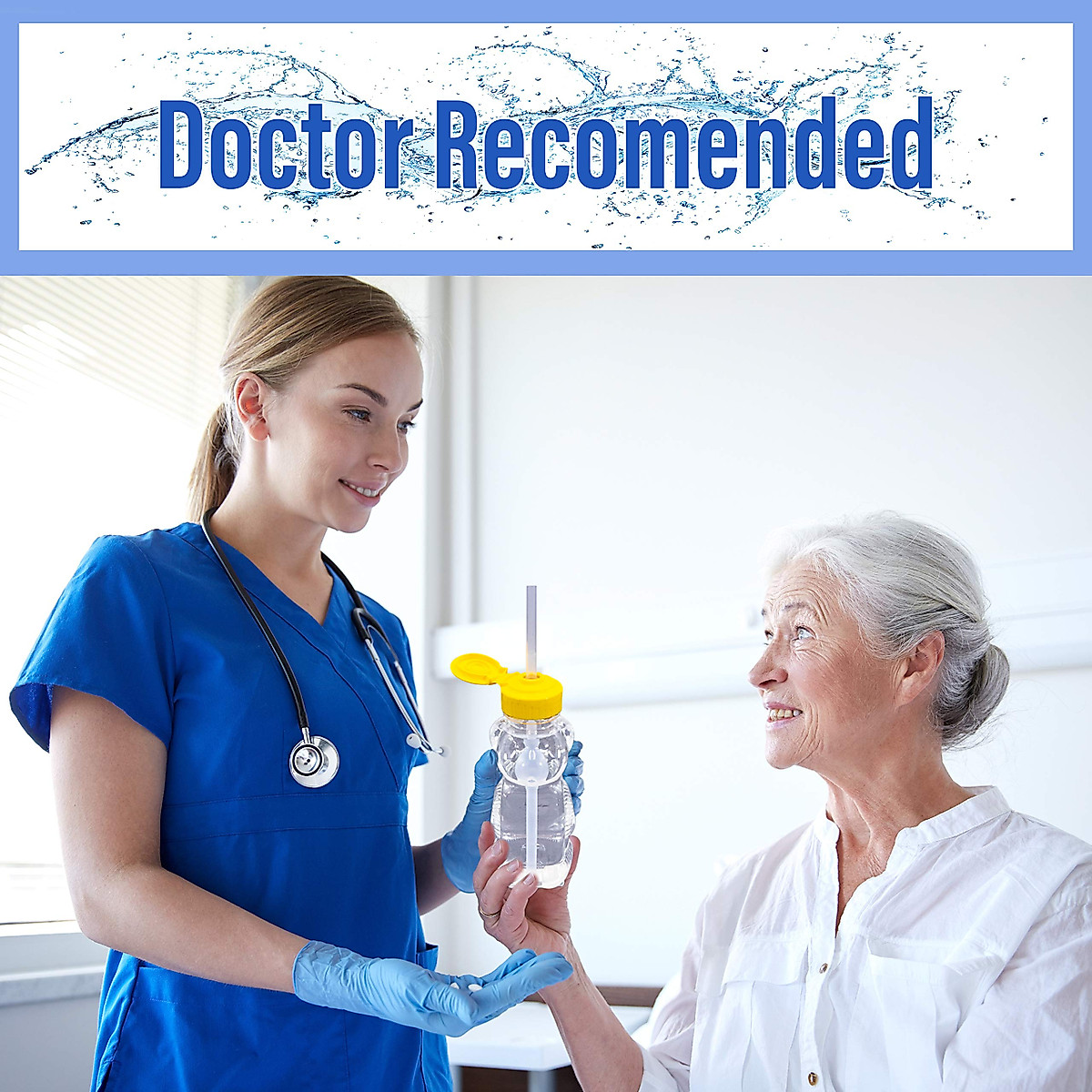 Honey Bear Straw Cups Juice Sippy Special Needs Therapy Bottle Teaching