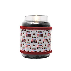 Soft Neoprene Candle Cozy for Standard 18 oz Candle Jar - Farm Holiday