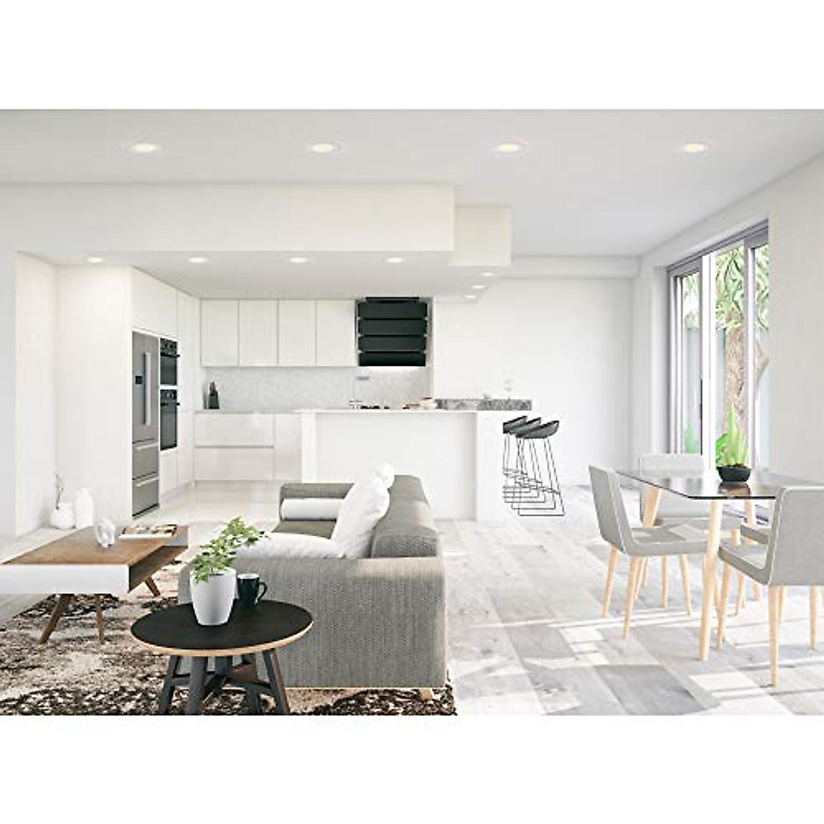 Westinghouse 5141100 11 Watt (80 Watt Equivalent) 5-6 Inch Recessed LED Downlight with Color Temperature Selection, Dimmable, Energy Star, Medium Base, White Trim