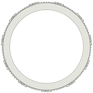 2 1/2 CT Round Shape White Cubic Zirconia Fashionable Eternity Wedding Engagement Anniversary Band Ring in 14K White Gold Plated 925 Sterling Silver (2.50 Cttw) Ring Size - 8.5