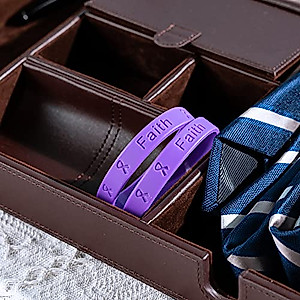 Purple Ribbon Wholesale Pack Silicone Bracelets/Wristbands for Alzheimer’s, Domestic Violence, Epilepsy, Pancreatic Cancer, Lupus, Crohn’s Disease Awareness – Perfect for Support Groups and Fundraisers - 1 Bracelet