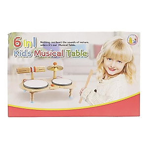 oathx Kids Drum Set All in One Montessori Musical Instruments Set Toddler Toys Natural Wooden Music Kit Baby Sensory Toys Months Birthday Gifts for Girls Boys