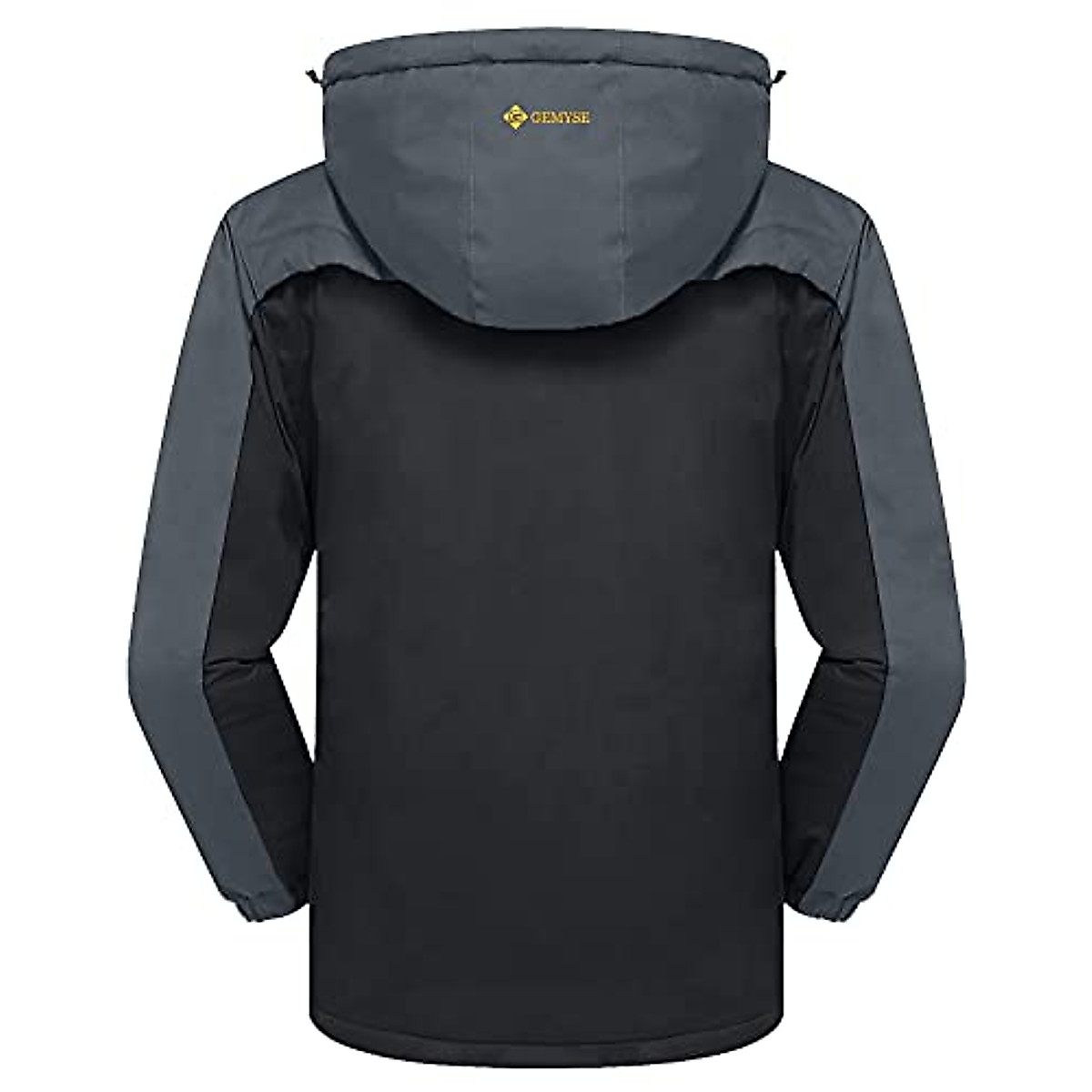 GEMYSE Men's Mountain Waterproof Ski Snow Jacket Winter Windproof Rain Jacket (Black,Small)