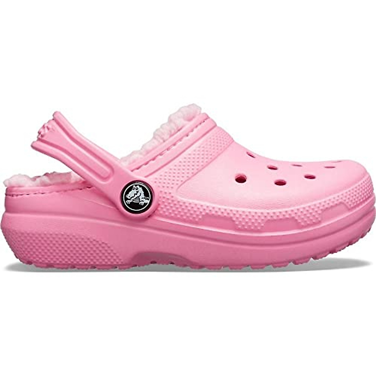 Crocs Kids' Classic Lined Clog | Kids' Slippers, Pink Lemonade/Pink Lemonade, 7 Toddler