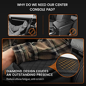 Rilsen Custom Fit for Center Console Cover Toyota Tacoma 2016-2023 Armrest Cover Center Console Pad Interior Accessories Car Armrest Seat Box Cover Protector