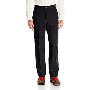 Red Kap Plain Front Casual Cotton Pants 44W Black - Unhemmed