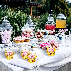 18 Pcs Gold Fillable Crown with Dome Mini Plastic Crown Decoration Candy Gift Boxes Fillable Decorative Crown Party Favor Box Crown Candy Containers for Baby Shower Birthday Wedding Party Supplies