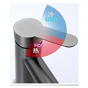 1 Pcs Kitchen Faucet Stainless Steel Hot and Cold Faucet Wash Basin Basin Faucet Bathroom Bathtub Accessories Set Sink Bathtub Faucet (Color : Silver)