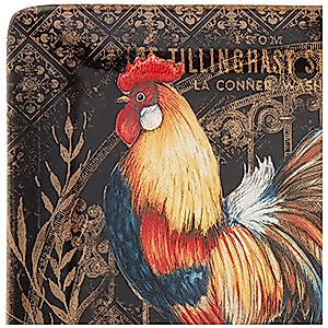 Certified International Gilded Rooster Dinnerware.Tabletop, One Size, Multicolored