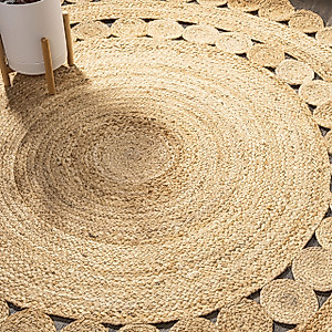 JONATHAN Y RNF104A-5R Bodhi Round Natural Jute hippie Circle Indoor Area-Rug, Natural Fibers, Geometric, Bohemian Easy-Cleaning,Bedroom,Kitchen,Living Room,Non Shedding, Natural, 5' Round