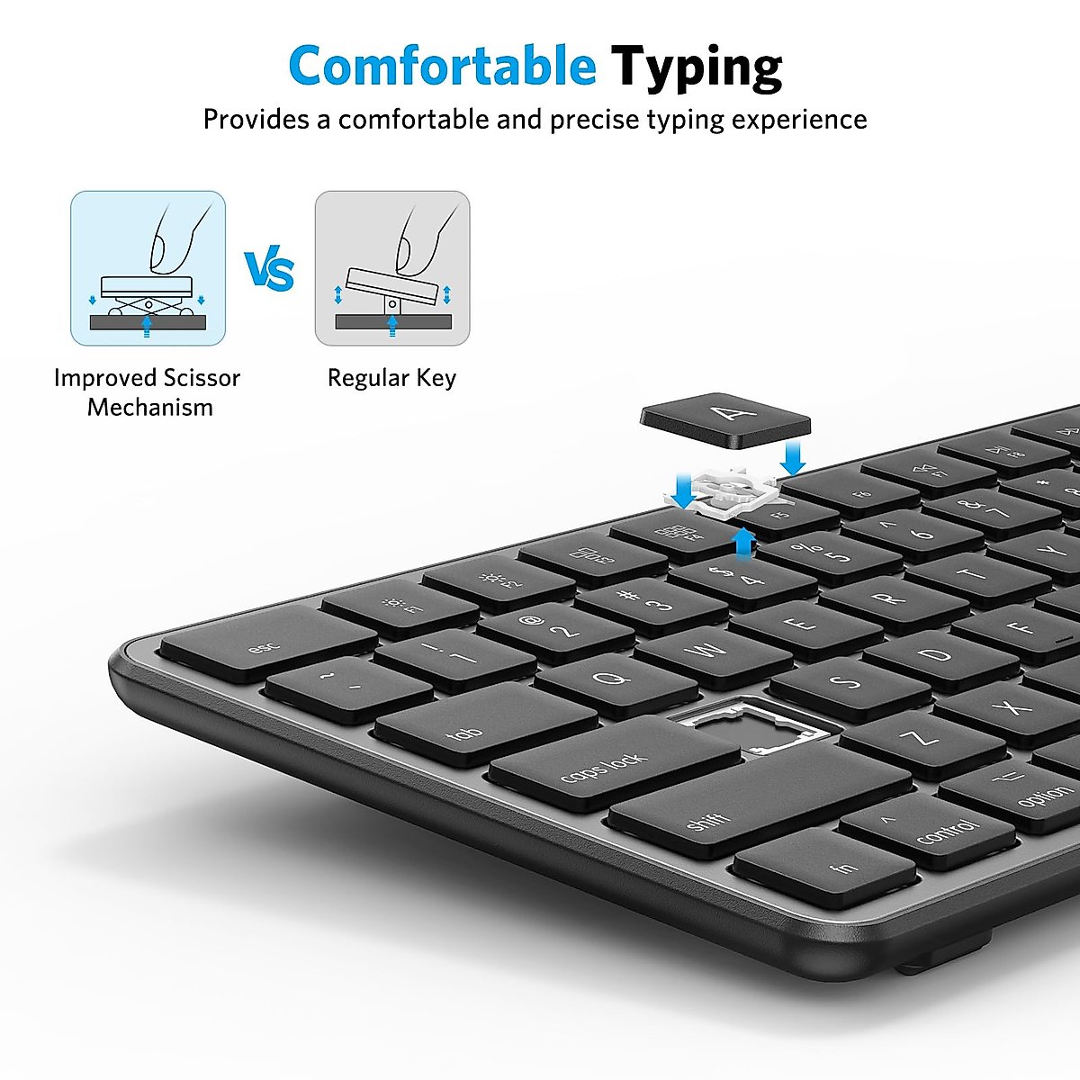OMOTON Bluetooth Keyboard Compatible with Mac, with Numeric Keypad, Rechargeable Wireless Keyboard Compatible with MacBook Pro/Air, iMac, Mac Mini/Pro Laptop and PC
