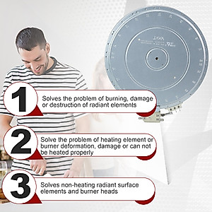 Puxyblue Upgraded WB30T10133 Range 9" Dual Radiant Surface Element fit for GE Electric Range Cooktop Replace Part 1474218,EAP2321567,PS2321567,AP4345739-Meet OEM Spec 5 year Warranty