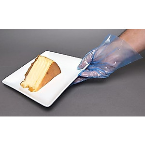 Daxwell Poly Gloves, Easy-Fit Food Prep Gloves, Header Gloves, One Size Fits All, Blue, With Wall Mount, F10003538 (Case of 1,000, 20 Cards of 50)
