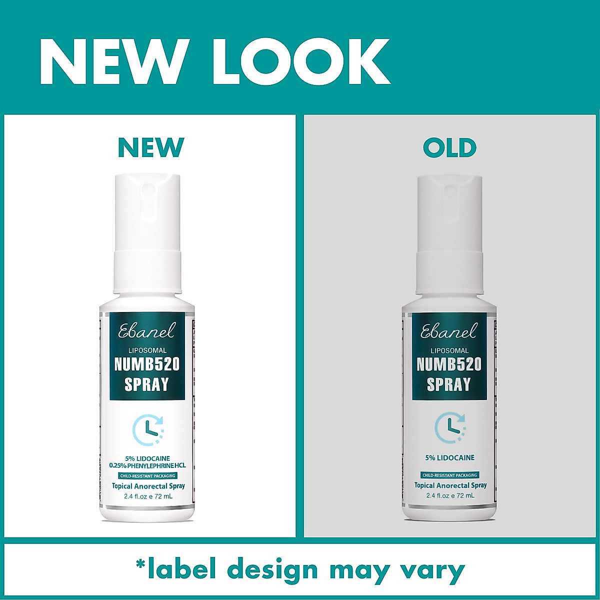 Ebanel 5% Lidocaine Spray Pain Relief Numb520 Burn Itch Relief Numbing Spray for Skin, Topical Anesthetic Postpartum Hemorrhoid Treatment with Phenylephrine for Local and Anorectal Uses