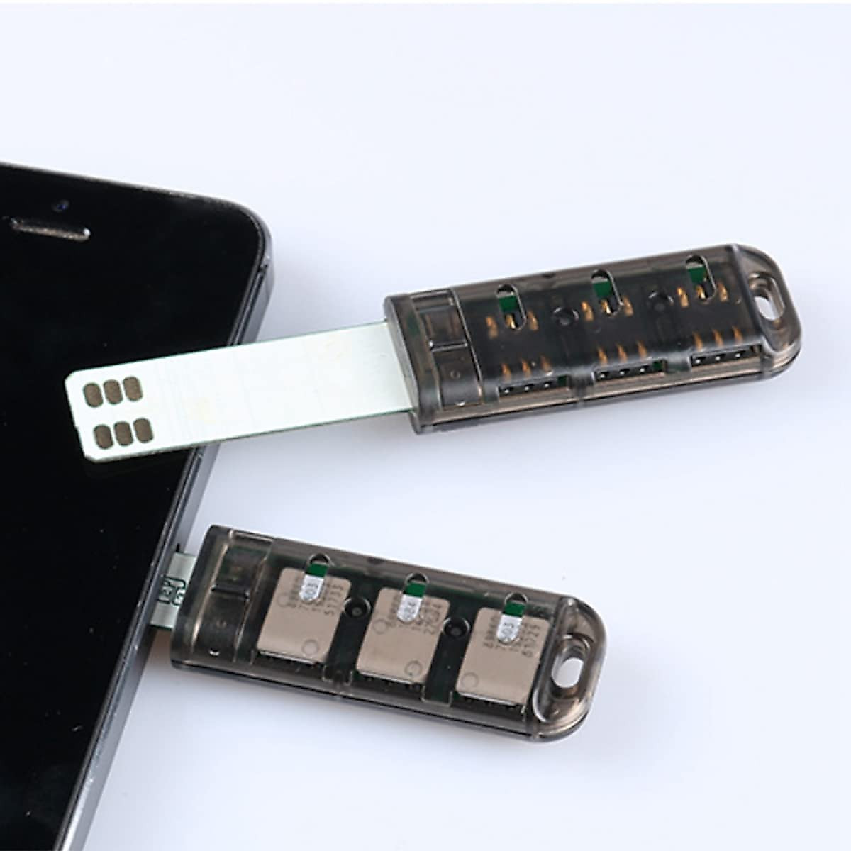 OWLEEN 6 Slot Adapter Multi Reader Mini SIM Nano with Control Switch for Android