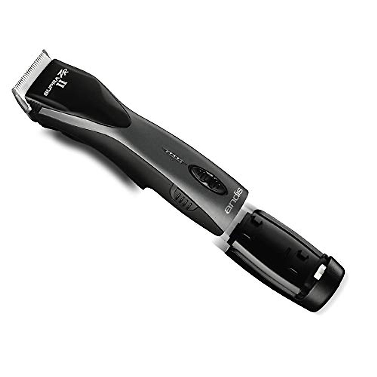 Andis 79005 Supra ZR II Cordless Rechargeable Hair & Beard Trimmer, Detachable Blade Clipper, Lithium-Ion Powerful Battery, Black - Pack of 1