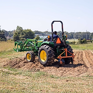Titan Attachments 3 Point 48" Adjustable Disc Bedder Fits Cat 1 Tractors, Quick Hitch Compatible, Cultivator Garden Bedder and Hiller Attachment, 16" Disc Blades for Outdoor Field Work