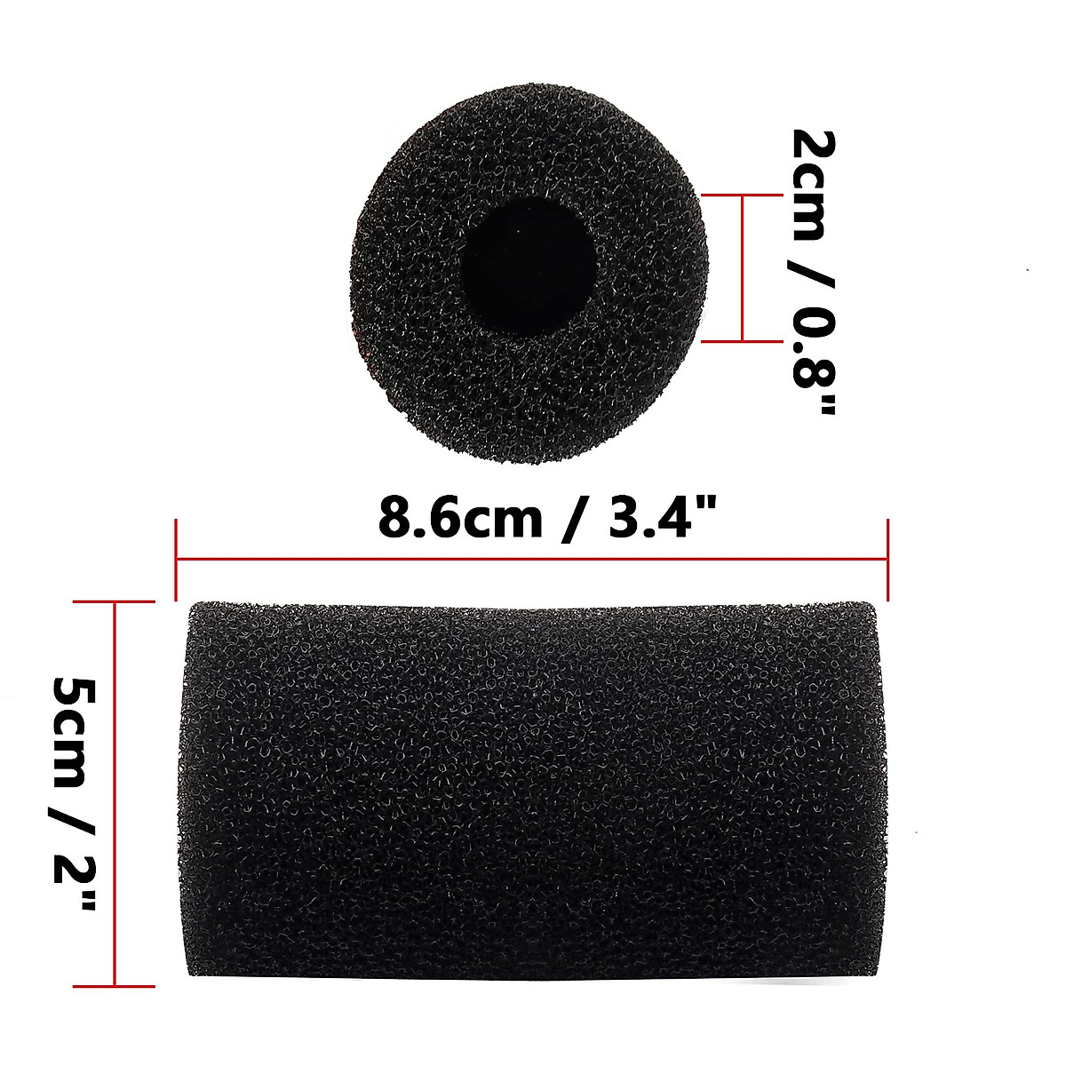 Bivethoi 4 Pcs Pre-Filter Sponge, Foam Sponge Roll Compatible Filter Accessories for Aquarium Shrimp Fish Tank