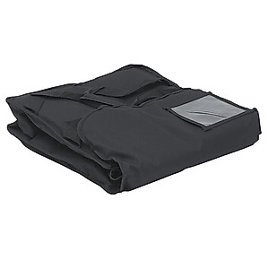 HUBERT Insulated Pizza Delivery Bag Black Nylon Side Loading g - 16" L x 16" W x 10" H