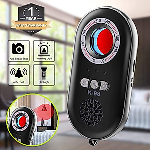XinYu Anti-Spy Hidden Camera Detector Infrared Portable Safesound Personal Alarm 3-in-1 Functionality Defense Emergency Alert with Mini LED Flashlight for Home Hotel Travel Suitcase Security Box
