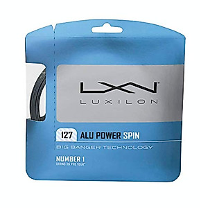 Luxilon Big Banger ALU Power Spin 16 Gauge - 127 Polyester (Poly) Tennis Racquet String 8-Pack (8 Sets Per Order)