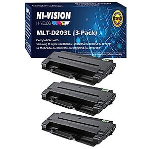 HI-Vision Compatible MLT-D203L / XAA High Yield Laser Toner Cartridge MLTD203L D203L for Samsung ProXpress M3320ND M3370FD SL-M3820DW M3870FW M4020ND M4070FR Printer (203L, Black 3 Pack)