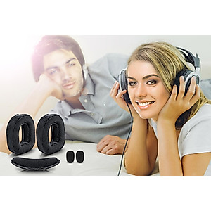 A40 TR Ear Cushions - Velour Earpads Compatible with Astro Gaming A40 TR Wireless Headset - a40 tr Replacement parts/a40 Accessories/Headband/Microphone Foam