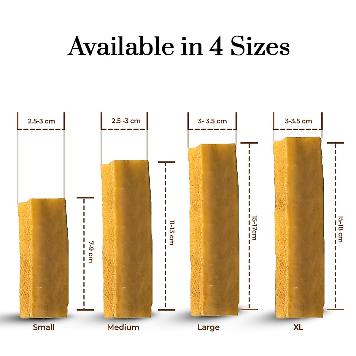 Dogsee Himalayan Yak Cheese Dog Chews (Small - 3 & XL - 3 Chews) | No Preservatives | Rich in Protein & Calcium | Premium Dog Dental Chews