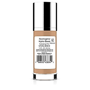 Neutrogena Hydro Boost Hydrating Tint with Hyaluronic Acid, Lightweight Water Gel Formula, Moisturizing, Oil-Free & Non-Comedogenic Liquid Foundation Makeup, 60 Natural Beige 1.0 fl. oz
