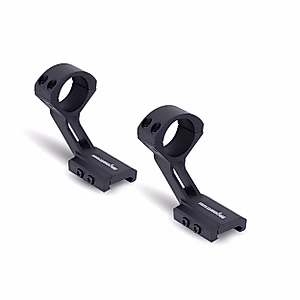 Monstrum Alpha 1-6x24 First Focal Plane FFP Rifle Scope with MOA Reticle | H-Series 30mm Offset Scope Rings | Bundle