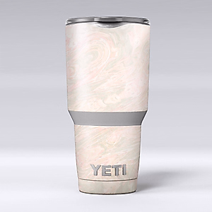 Design Skinz Pink Slate Marble Surface V47 - Skin Decal Vinyl Wrap Kit Compatible with The Yeti Rambler Cooler Tumbler Cups