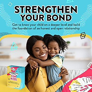 CreateFun Connection Cards for Kids - 101 Family Conversation Starters for a Deeper Connection - Engaging and Fun Conversation Cards for Ages 3 and Up to Help Improve Self-Confidence and Family Bond