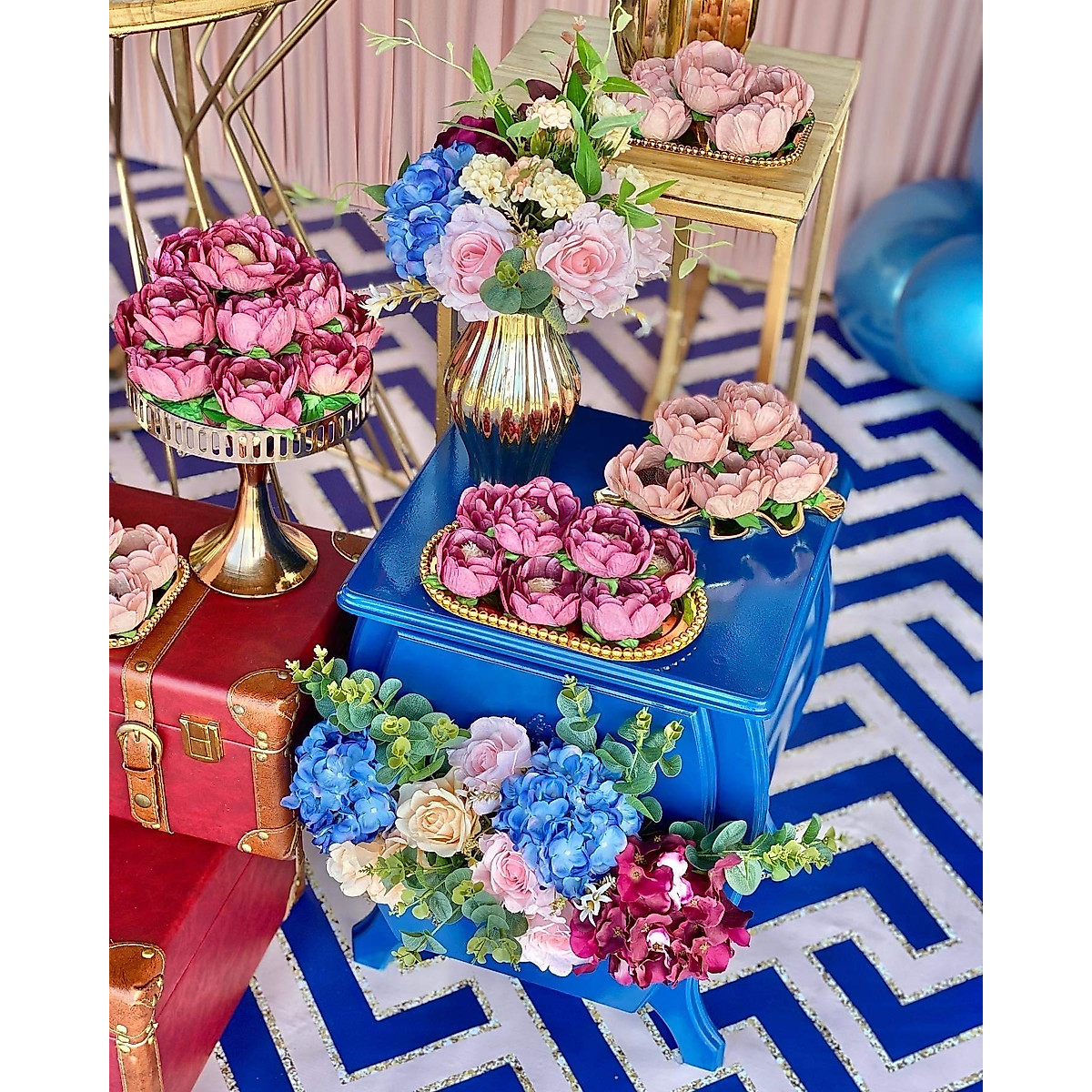 Handmade Paper Truffle Cups | Truffle Liners | Truffle Wrappers | Fominhas | candy cups for chocolate | Forminhas de Brigadeiro | candy liners - Pack of 30 - Truffilio (Paper, Peony Dusty Rose)