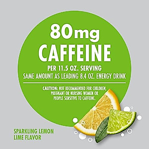 V8 +Energy Sparkling Lemon Lime Juice Energy Drink, 11.5 fl oz Can (4 Pack)