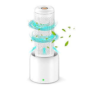 Dehumidifier Gun Closet Moisture Absorber - Reusable Room Damp Rid Desiccant Safe Rechargeable Remove Humidity Bathroom Dry Cordless Silica (White)
