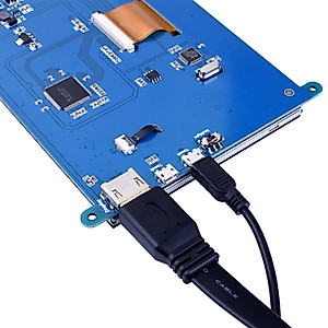Kuman 7 Inch Capacitive Touch Screen TFT LCD Display HDMI Module 1024x600 for Raspberry Pi 3 2 Model B and RPi 1 B+ A BB Black PC Various Systems SC7B