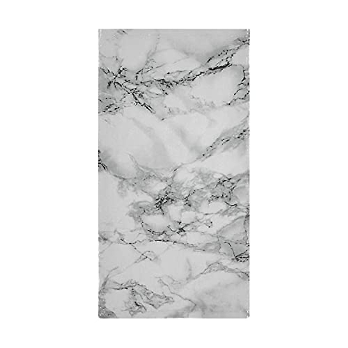 Marble Bath Hand Towel 2 Pcs Absorbent White Marble Prints with Black Hand Towels Granite Marbling Face Towel Soft Marble Stone Fingertip Towel for Bathroom Kitchen Hotel Spa Decor Gift 28.3x14.4in