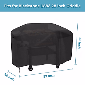 Fenghome Grill Cover for Blackstone Griddle 1883 28 inch, 5483 Outdoor Waterproof Flat Top Barbecue Covers, Fit Blackstone Model 1924 2147 2086 Griddle, 53 x 26 x 36 Inch